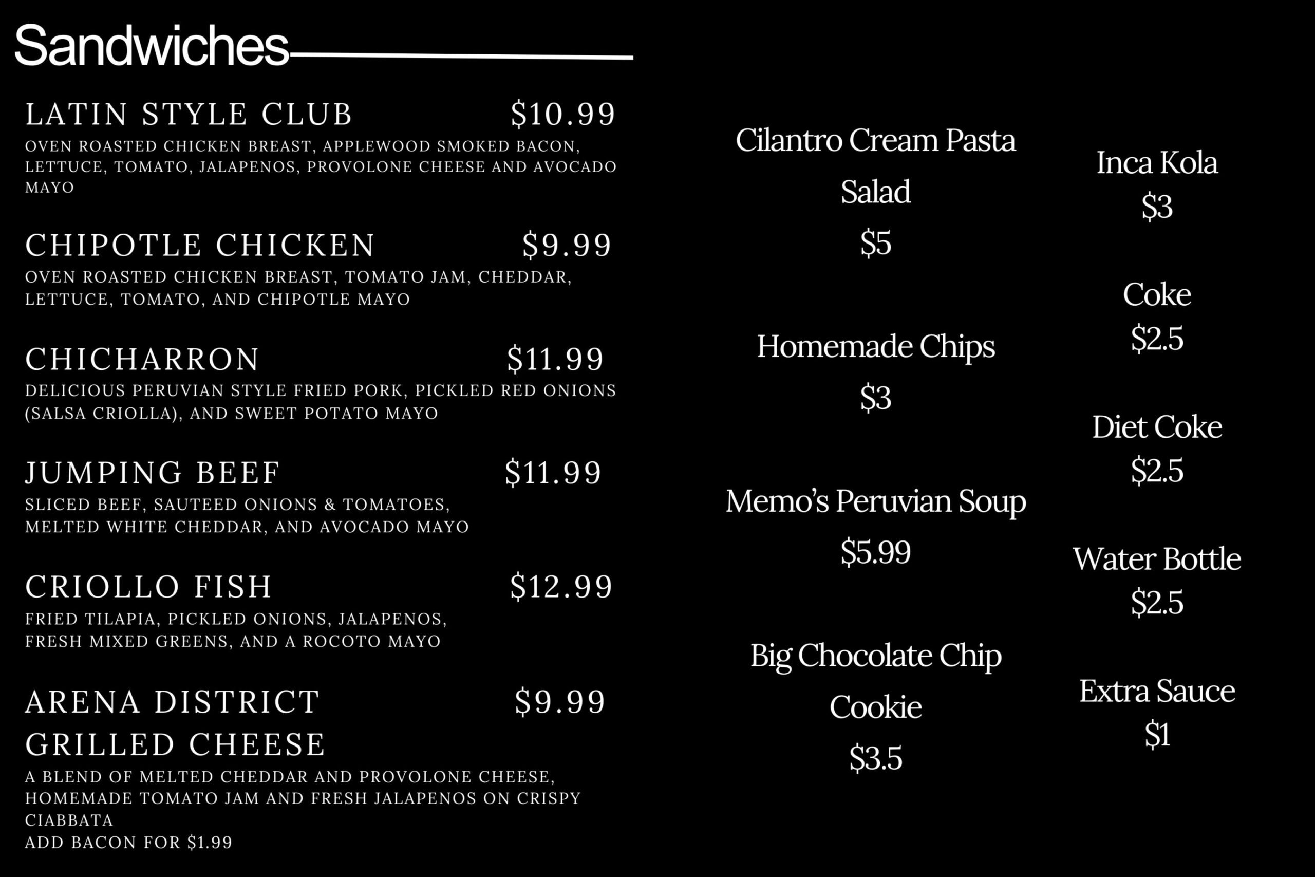 Sí Señor Peruvian Sandwiches - Arena District